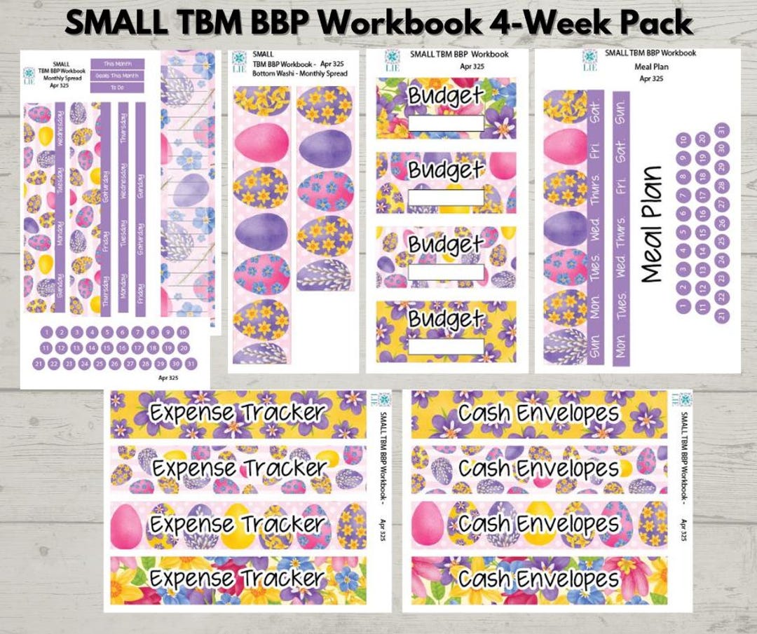 Apr 325 SMALL TBM BBP Workbook / 4-week or Individual Sheets - Etsy
