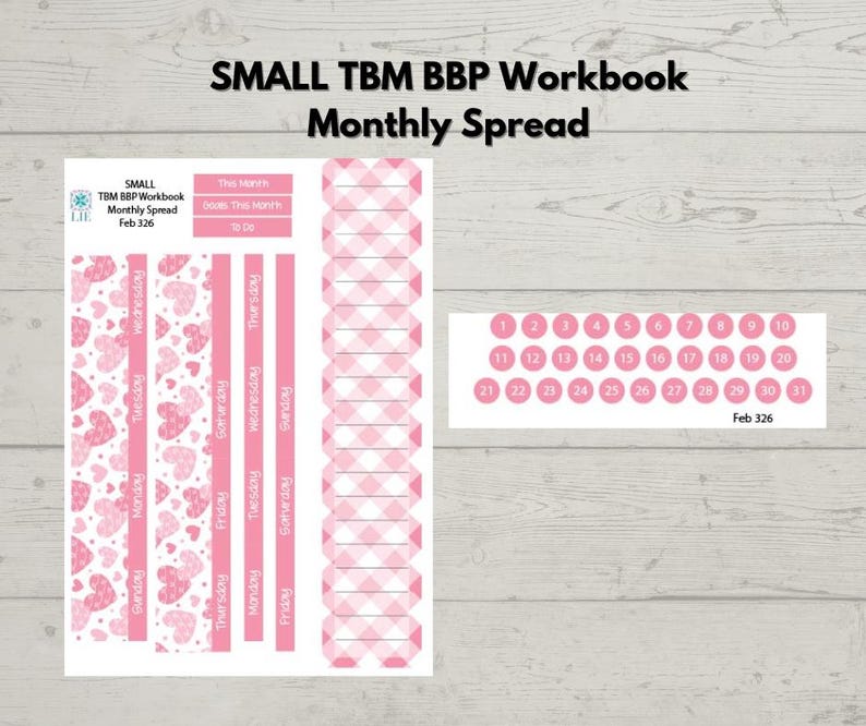Feb 326 SMALL TBM BBP Workbook / 4-week Pack or Individual Sheets - Etsy