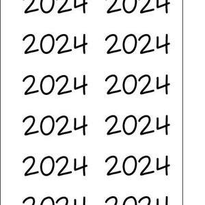 XL 2024 Titles // 63 Point Font //script Stickers // Jenplans Font - Etsy