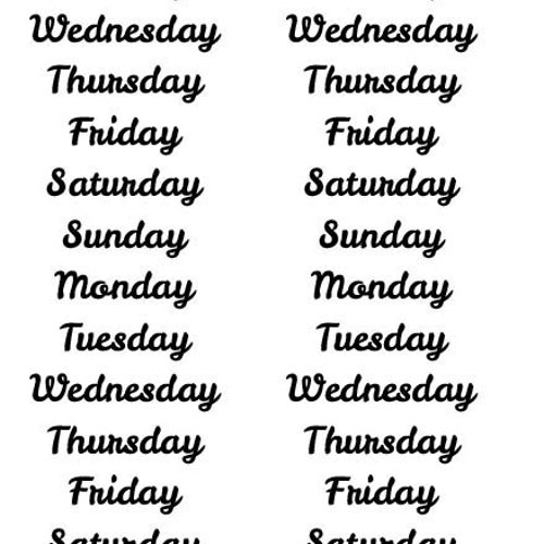 Jenplans Font // Days of the Week or Date Dots // 14 22 30 - Etsy