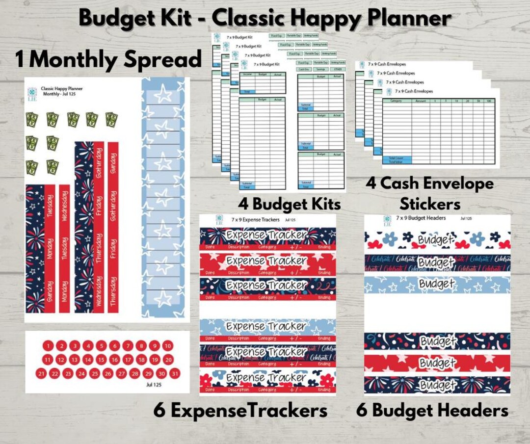 Budget Kit - Jul 125 - Classic Happy Planner - Etsy