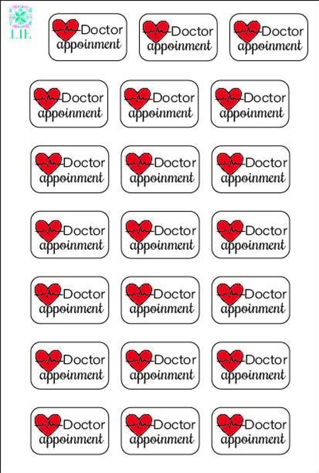 Doctor Appointment // Script Stickers - Etsy