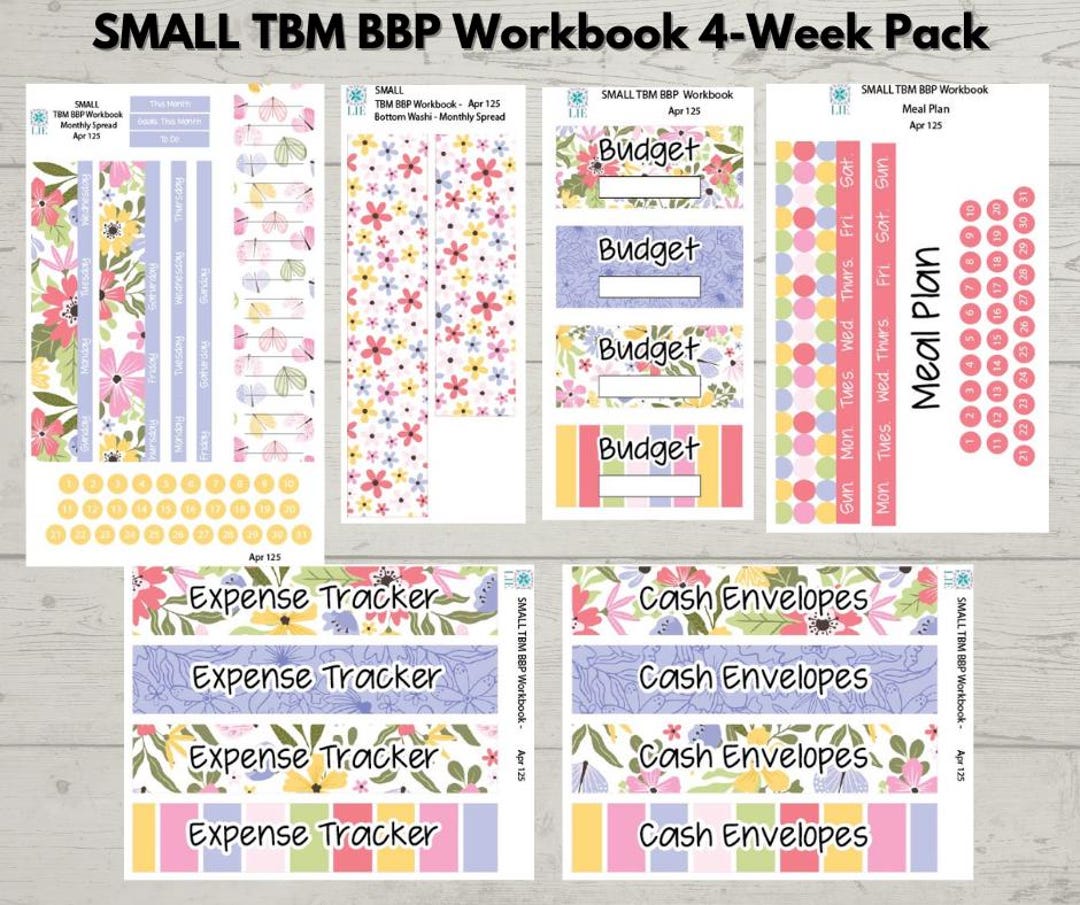 Apr 125 SMALL TBM BBP Workbook / 4-week or Individual Sheets - Etsy