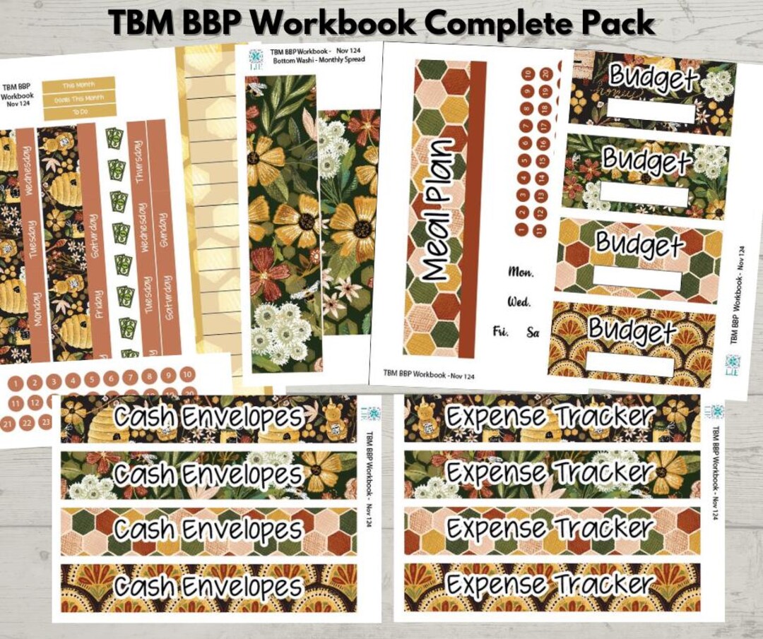 Nov 124 TBM BBP Workbook / Complete Pack OR Individual Sheets - Etsy