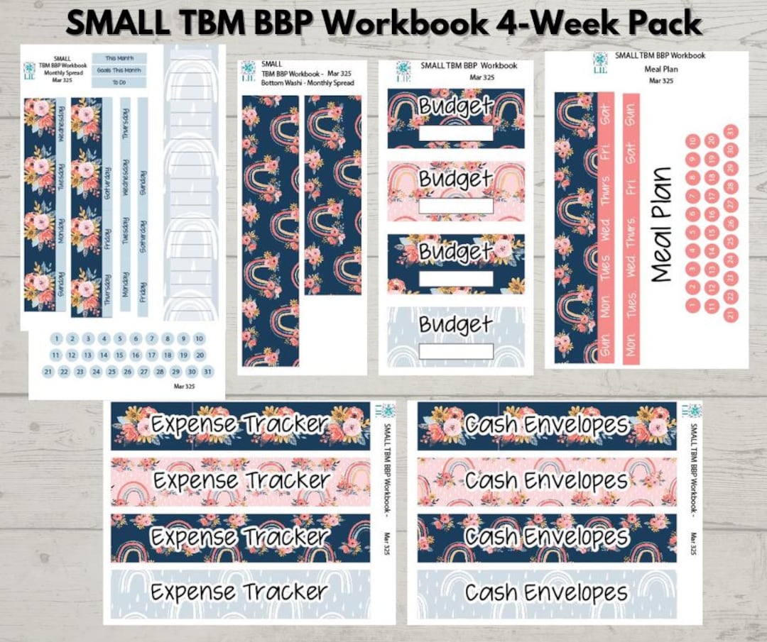 Mar 325 SMALL TBM BBP Workbook / 4-week or Individual Sheets - Etsy
