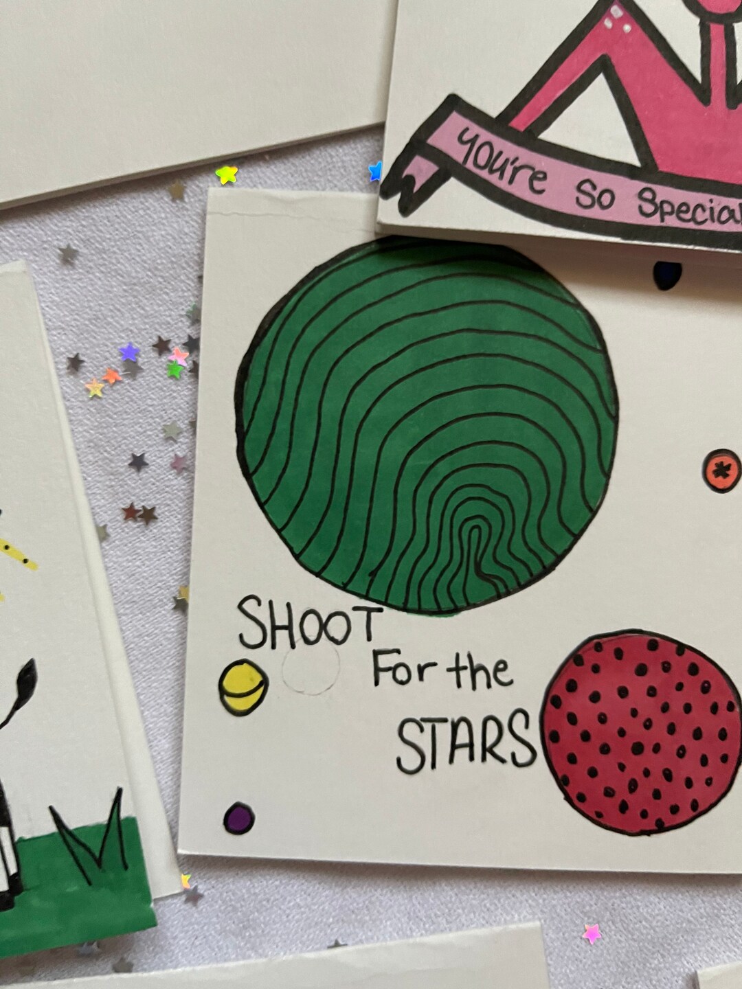 Alien Inspired Thank You Cards. Galaxy Theme Note Cards. Alien ...