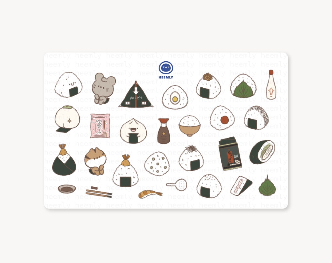 Sticker Sheet • Onigiri • Handmade by Heemly - Etsy