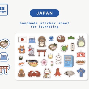 Sticker Sheet Japan Handmade by Heemly - Etsy