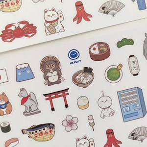 Sticker Sheet Japan Handmade by Heemly - Etsy