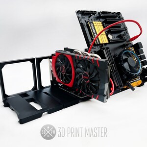 CPU Mining Motherboard Stand Full Size GPU Riser Stand 3D Print Master ...
