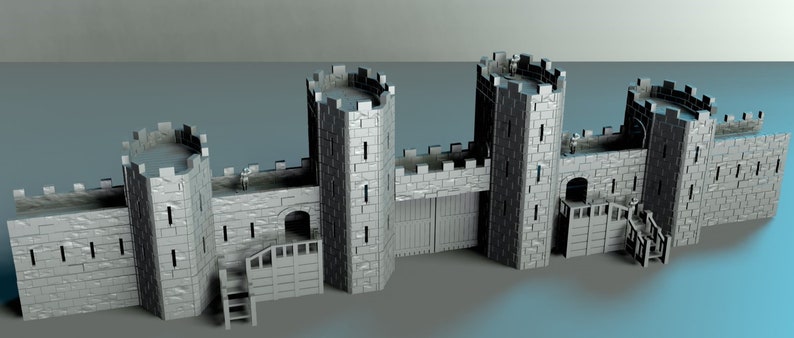 Medieval City Walls for 28mm Wargames STL Pack - Etsy