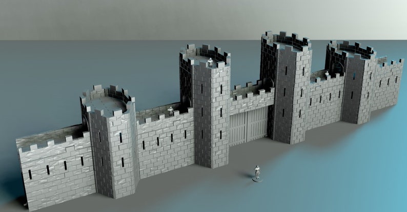 Medieval City Walls for 28mm Wargames STL Pack - Etsy