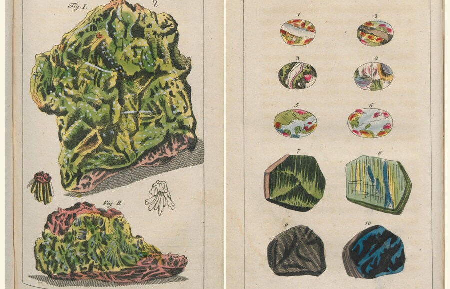 MINERALOGY - RARE Old Books Collection - Crystals - Stones - Plates ...