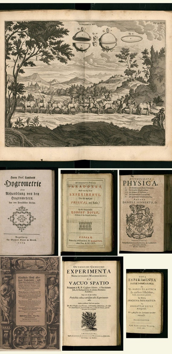 Rare Antique SCIENCE Books Collection Boyle Hydrodynamica | Etsy