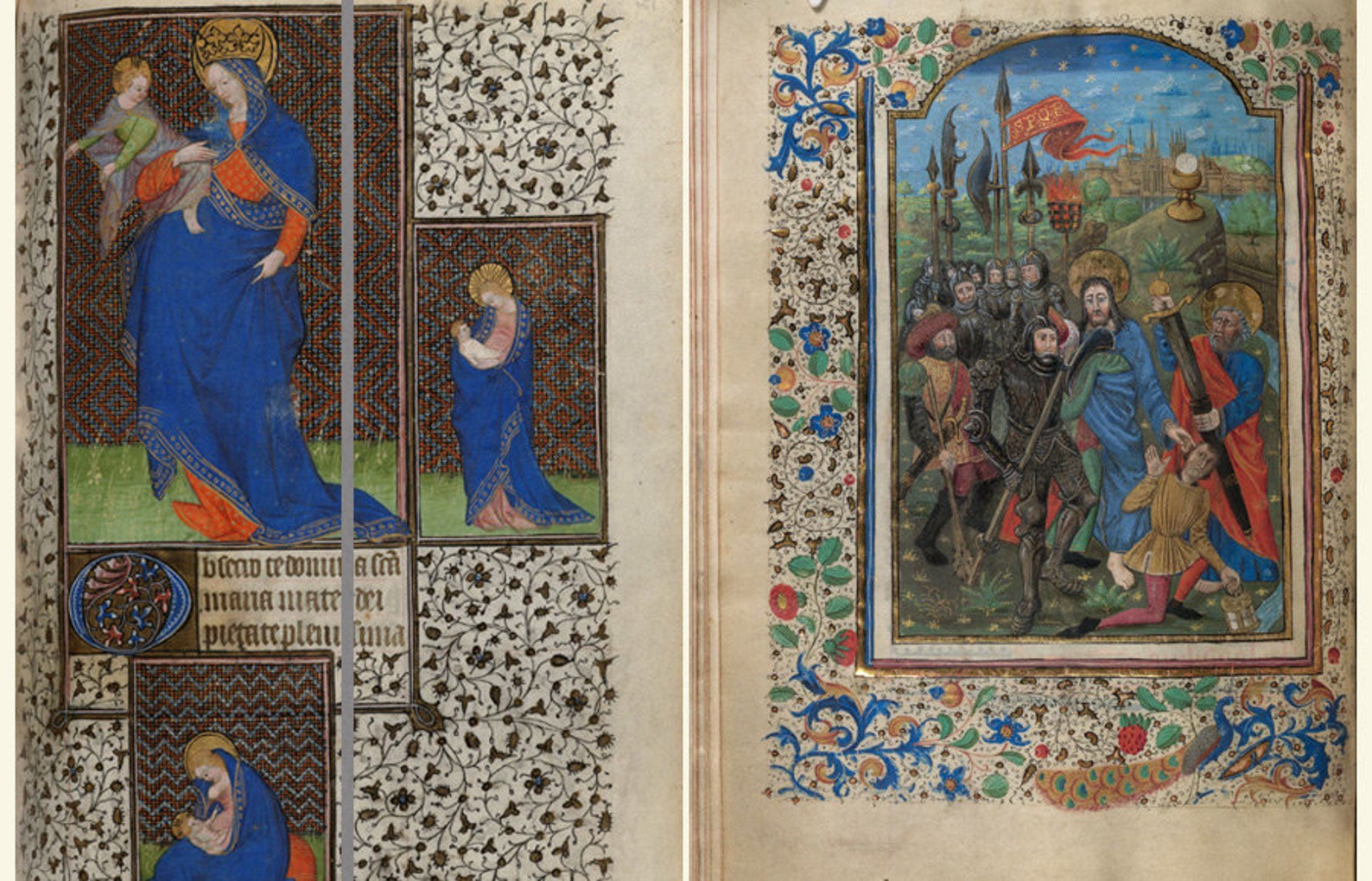 BOOKS of HOURS - 9 Very Rare Color Illuminated Manuscripts - 1400-1500 ...