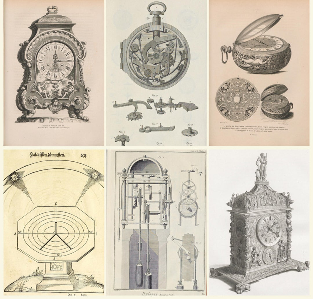 CLOCKS Rare Old Books Collection - Clockmaking - Clockmakers - PLATES ...