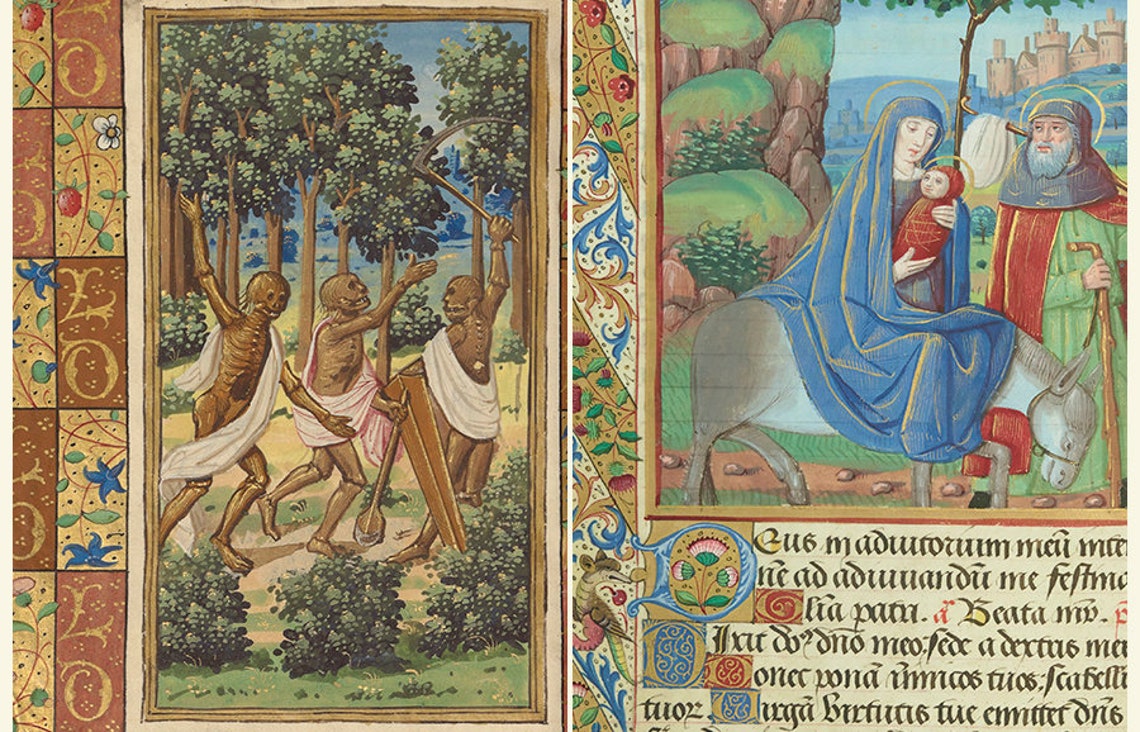 BOOKS of HOURS - 14 Very Rare Color Illuminated Manuscripts - 1400-1640 ...