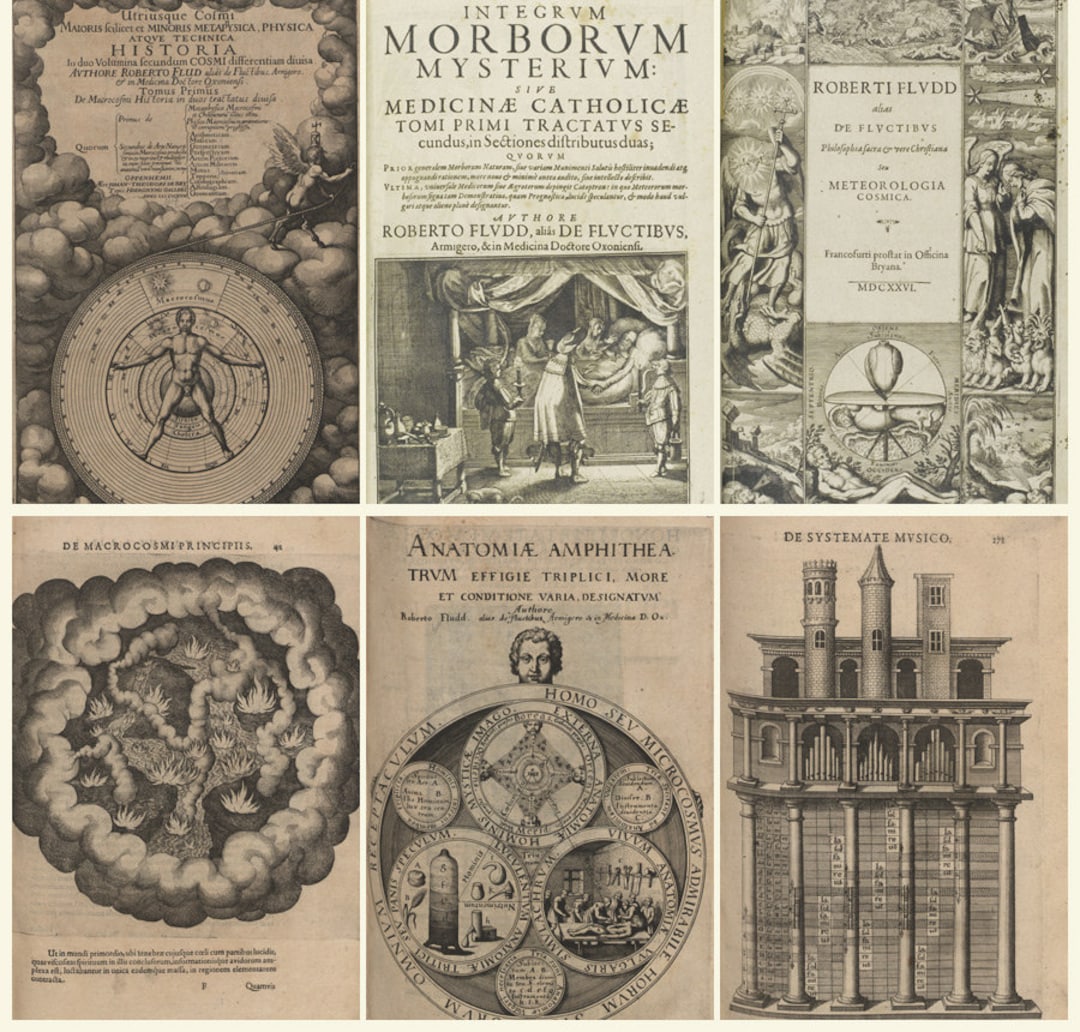 Robert Fludd Occult Rosicrucian Kabbalah Books - Utriusque Cosmi - Medicinae Catolicae ...