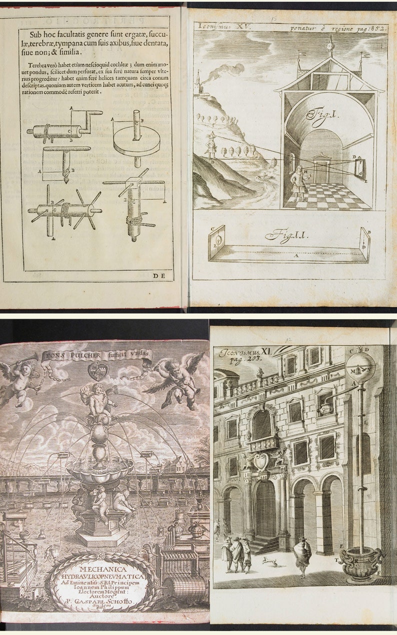 Rare Antique MECHANICS Books Collection - Curiosa - Niccolo Zucchi ...