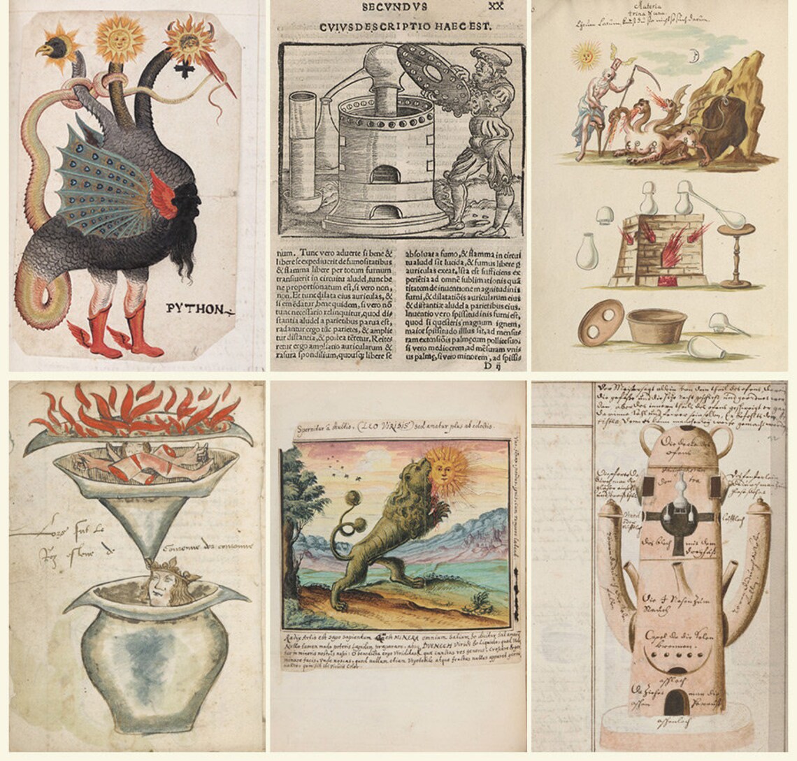 22 Rare Old Alchemy Manuscripts Books - Ripley Scroll - Aurora ...