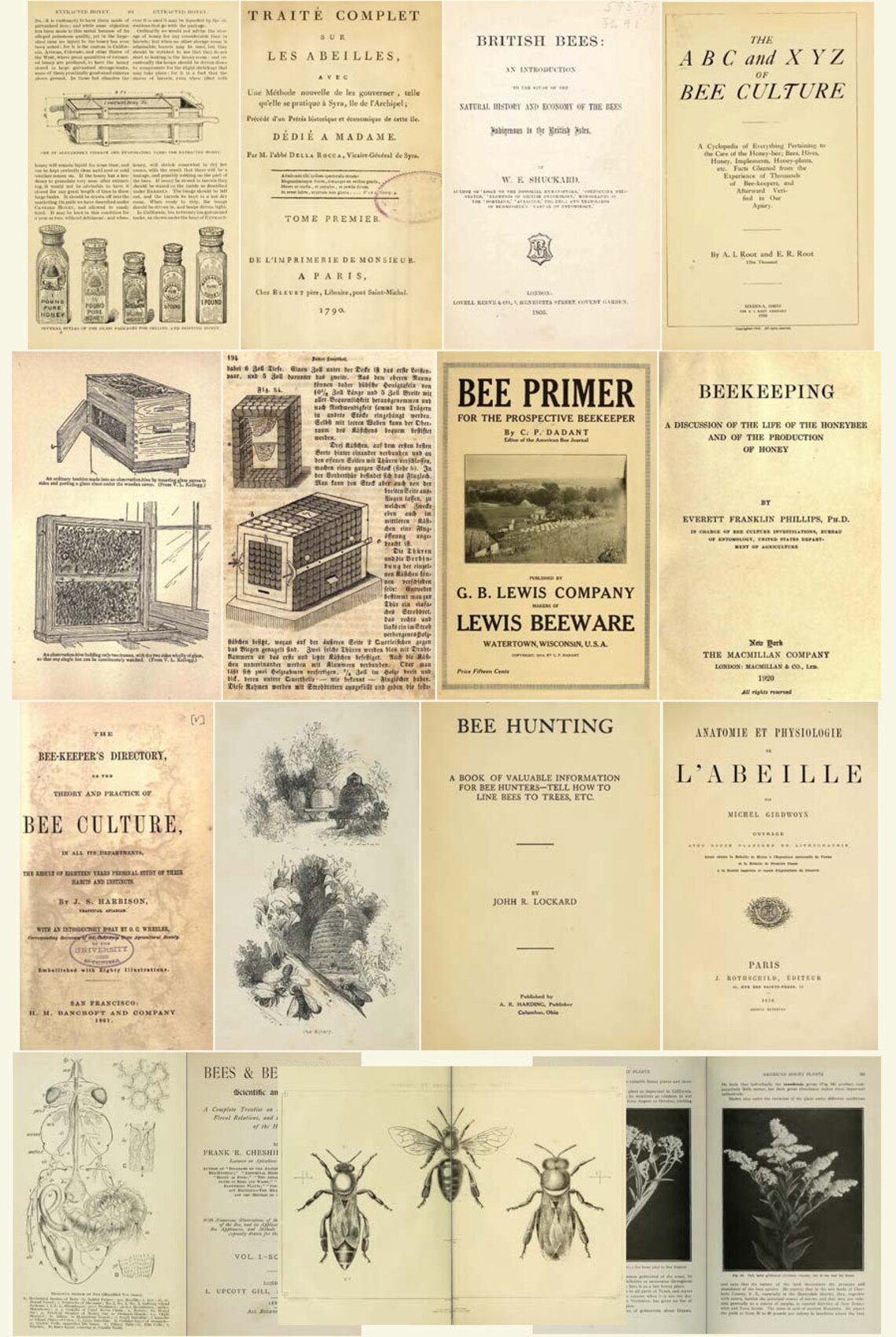 69 Antique Books Apiculture Beekeeping PDF Books - Bees Honey - Digital ...
