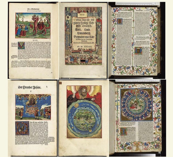 Luther 1534 Rare Old German Bibles Collection Biblia - Etsy