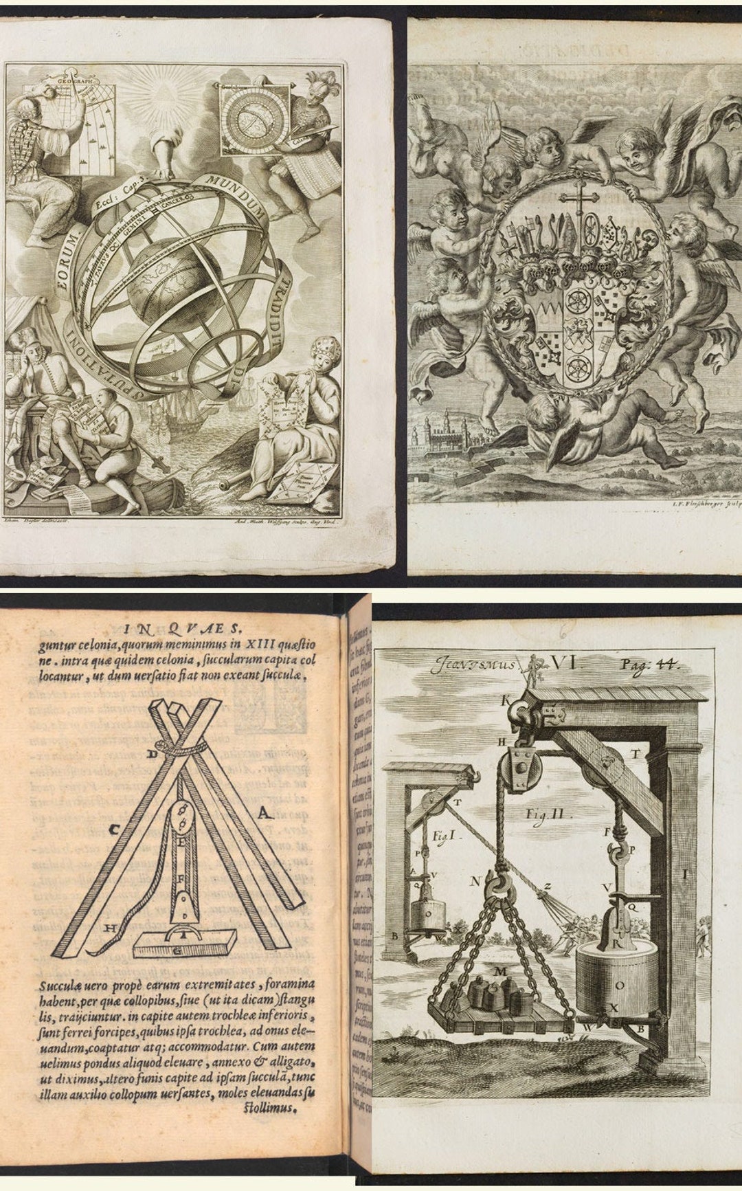 Rare Antique MECHANICS Books Collection - Curiosa - Niccolo Zucchi ...