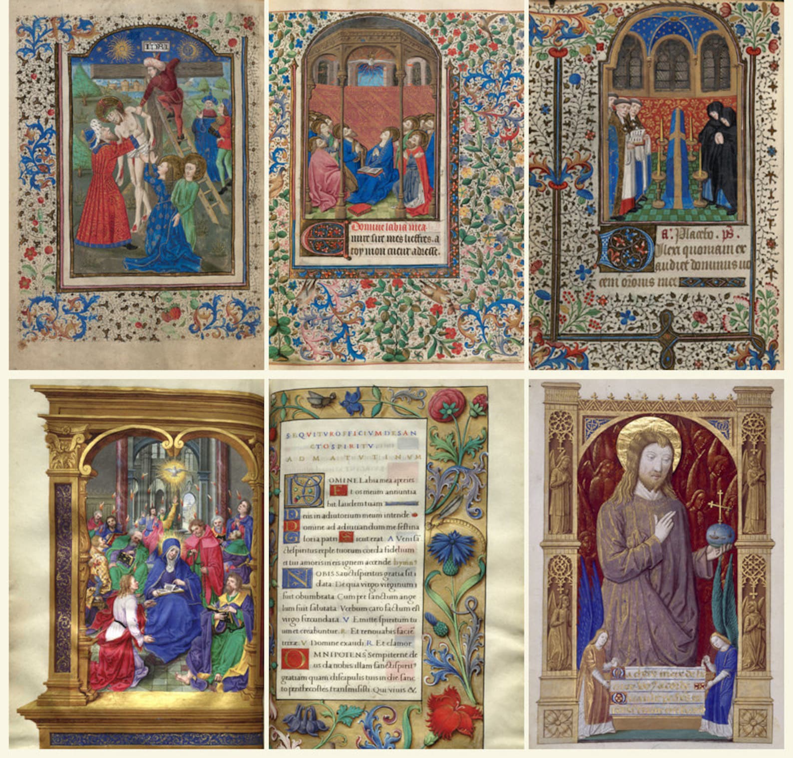 BOOKS of HOURS - 9 Very Rare Color Illuminated Manuscripts - 1400-1500 ...
