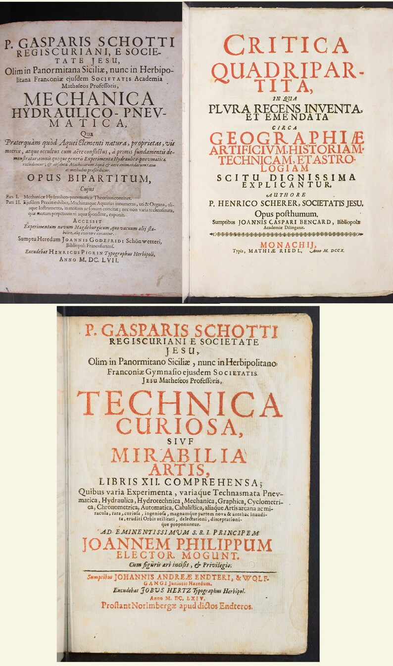 Rare Antique MECHANICS Books Collection - Curiosa - Niccolo Zucchi ...