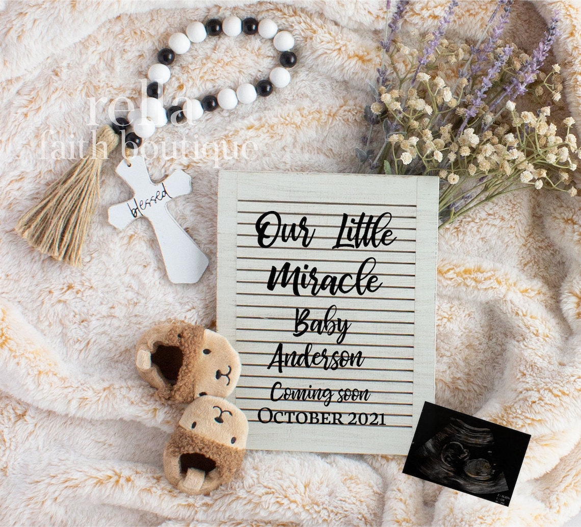 Christian Pregnancy Announcement Digital Editable Religious | Etsy