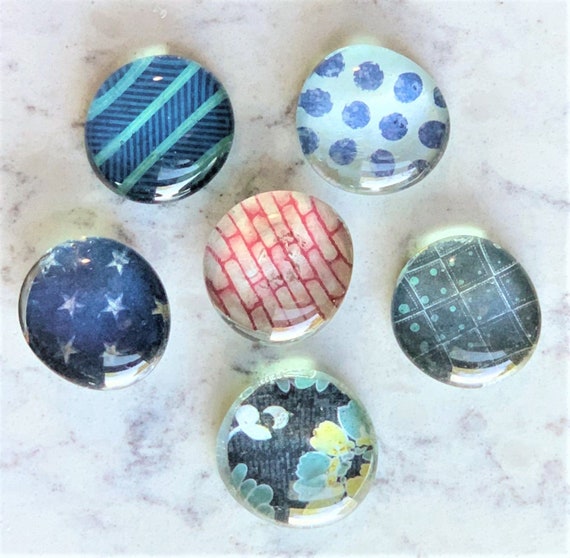 Four Handmade Glass Magnets Refrigerator Magnets Decorative | Etsy