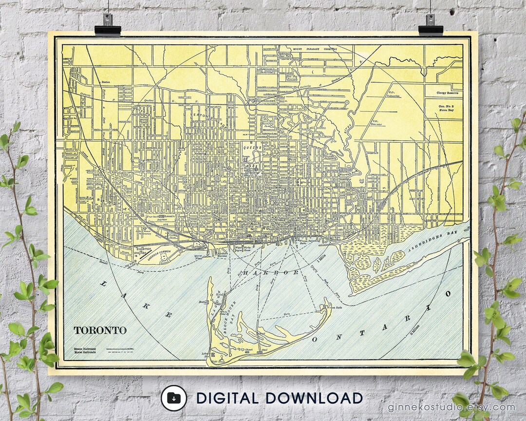Digital Download - Vintage Map - Toronto, 1904 - Etsy