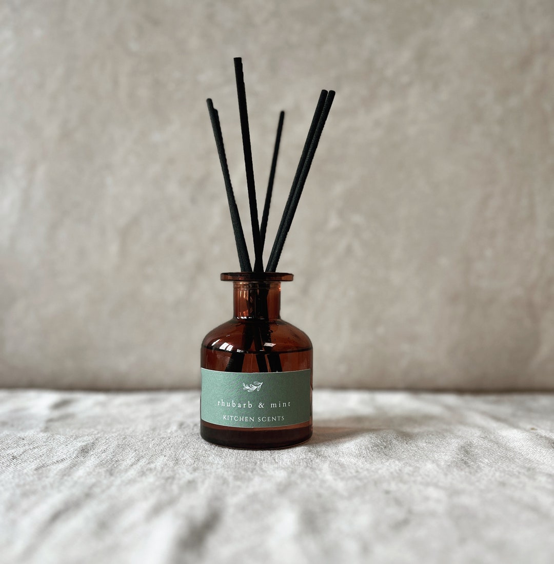 Rhubarb & Mint Reed Diffuser | All Natural Home Fragrance | Natural Oil ...