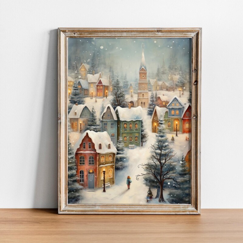Winter Scene Art - Etsy