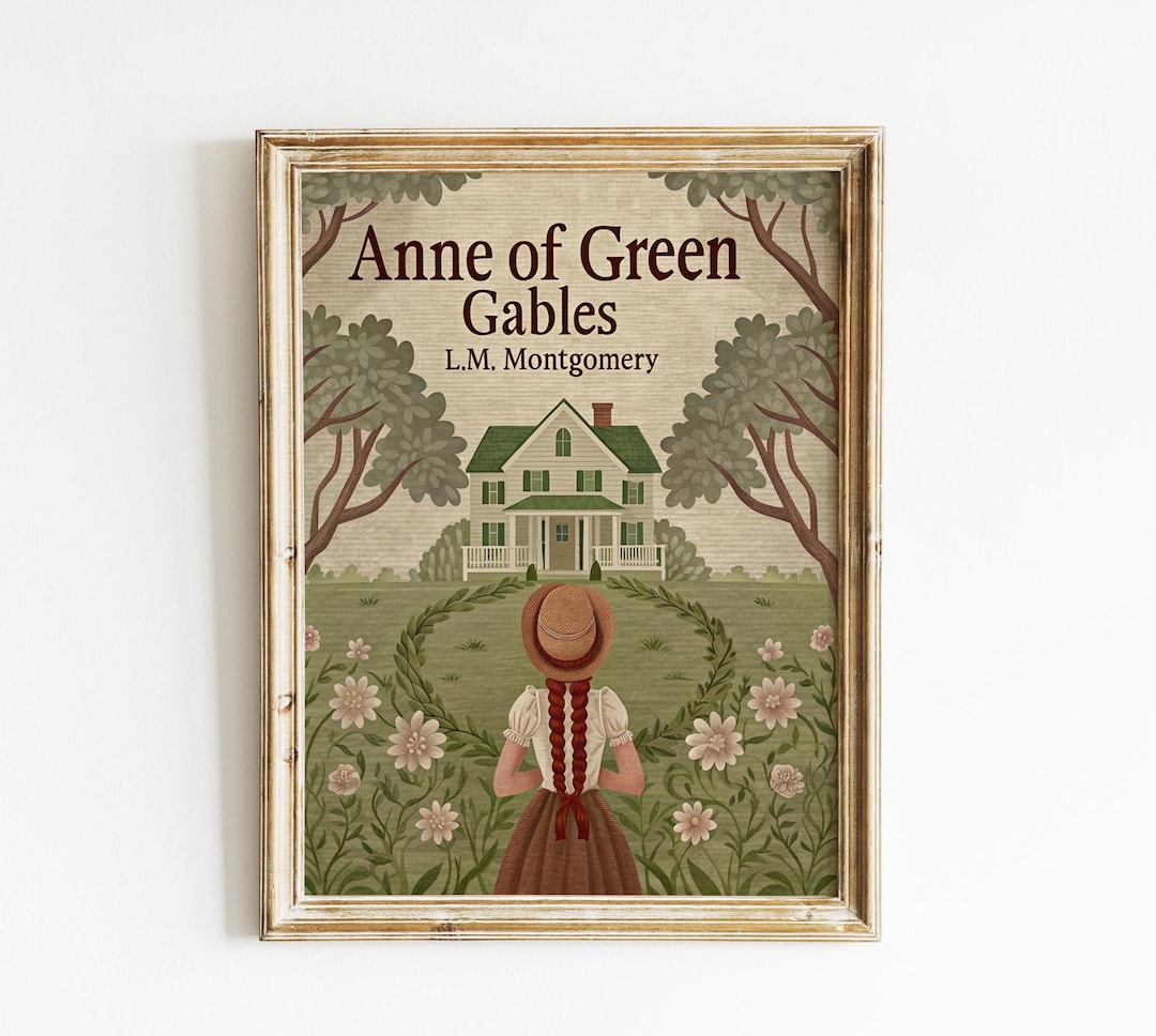 Anne of Green Gables Art Print, Vintage Style Literary Poster, Bookish ...