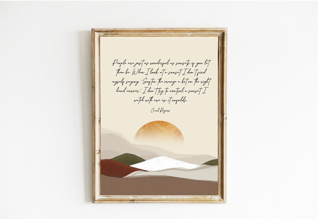 Carl Rogers Quote, Therapy Quote , Mental Health Poster ,therapy Office ...