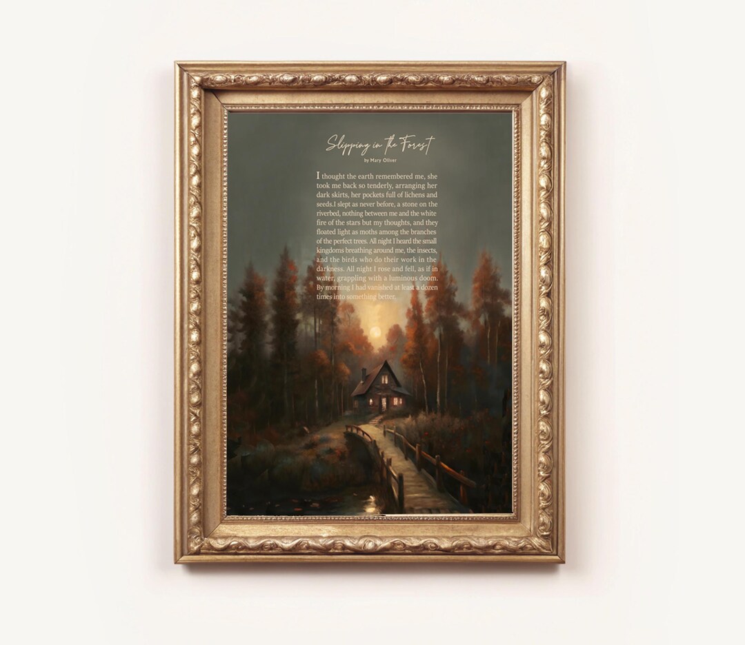 Mary Oliver Poem, Sleeping in the Forest, Inspiration Quote, Nature ...