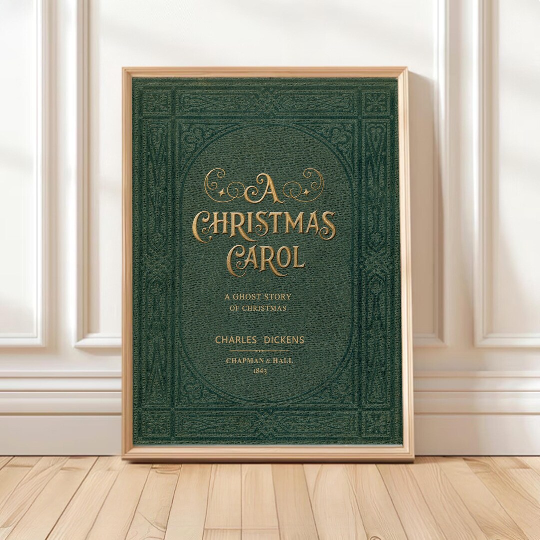 Victorian Christmas Book Cover Art: A Christmas Carol by Charles ...