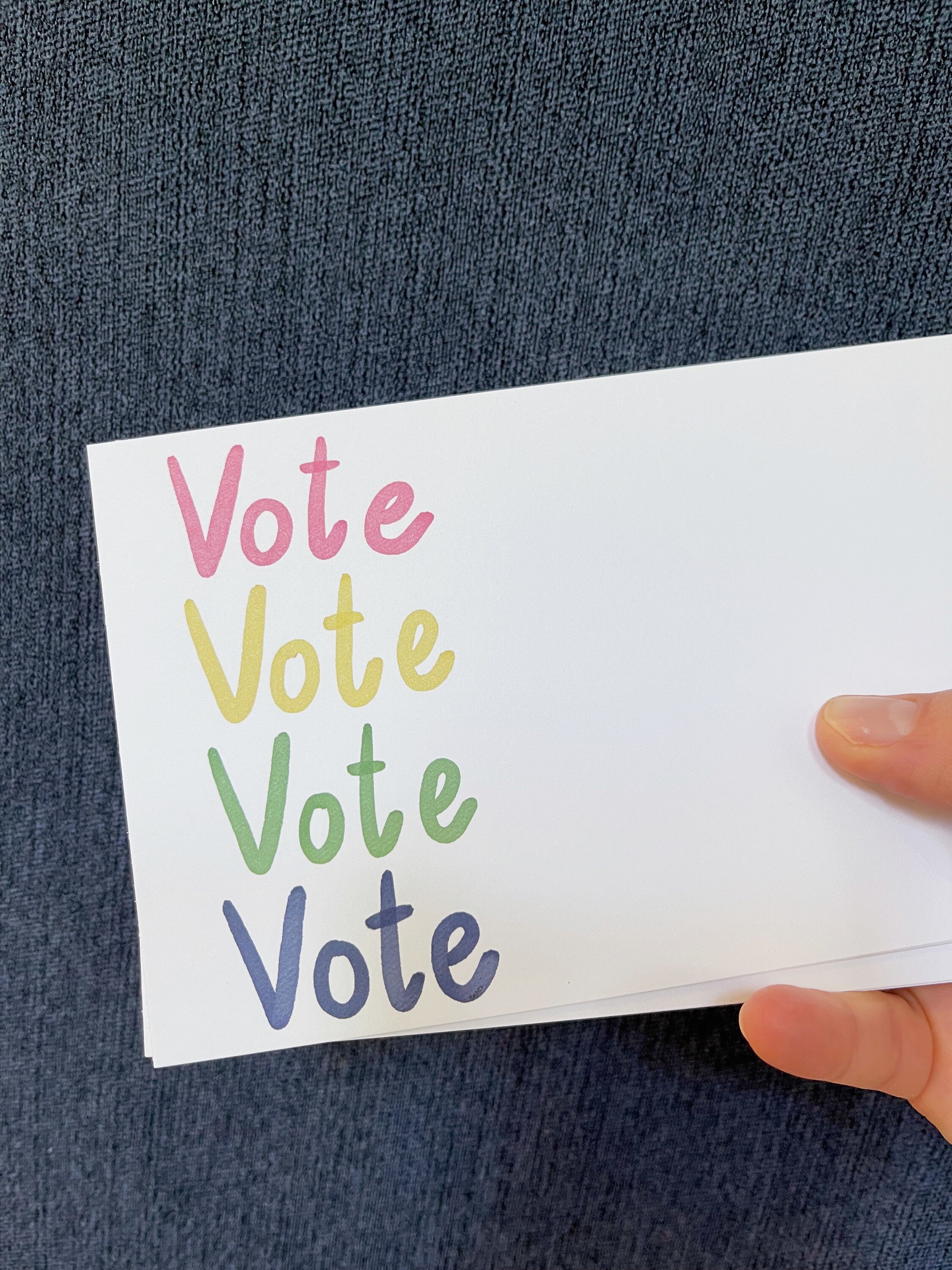 Rainbow Vote Postcards - Blank Back | Postcards for Voters | Climate ...