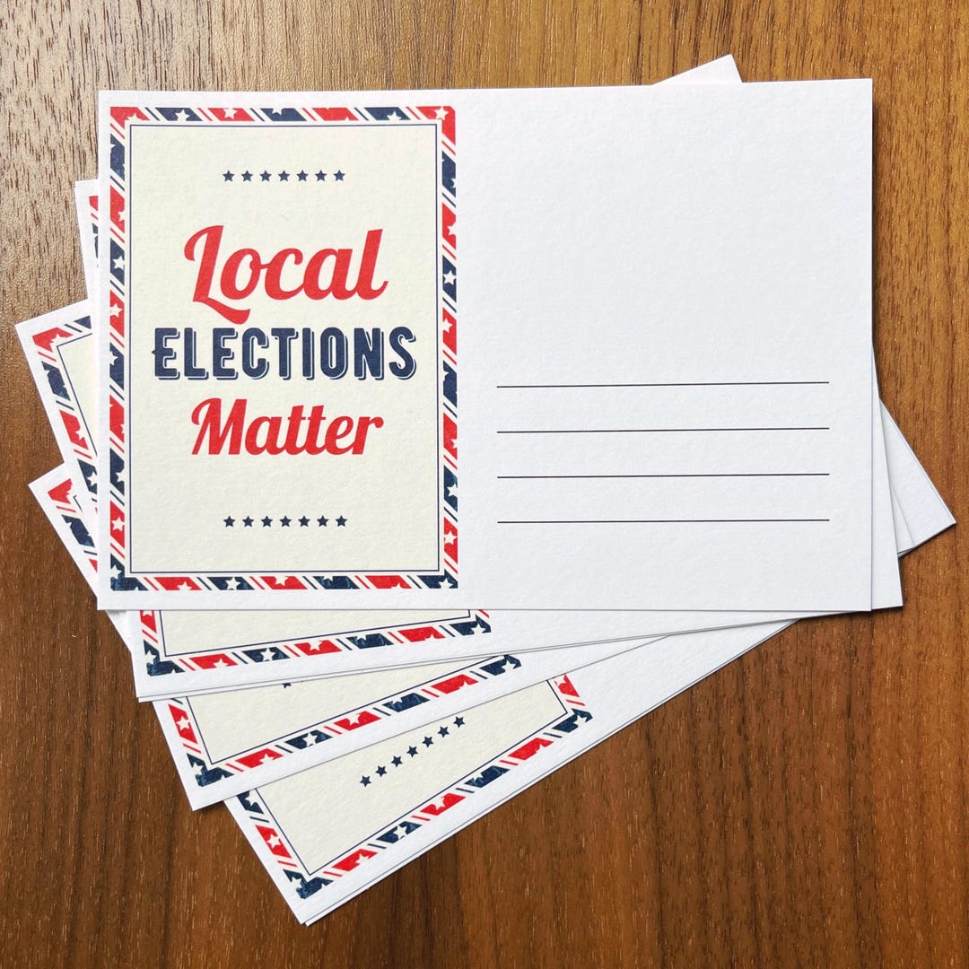 Local Elections Matter Postcards - Blank Back | Postcards for Voters ...