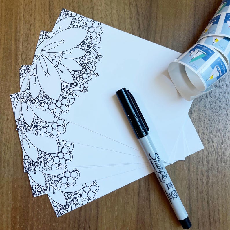 Color-your-own Postcards | Thank You Cards | Just Because | Postcards ...