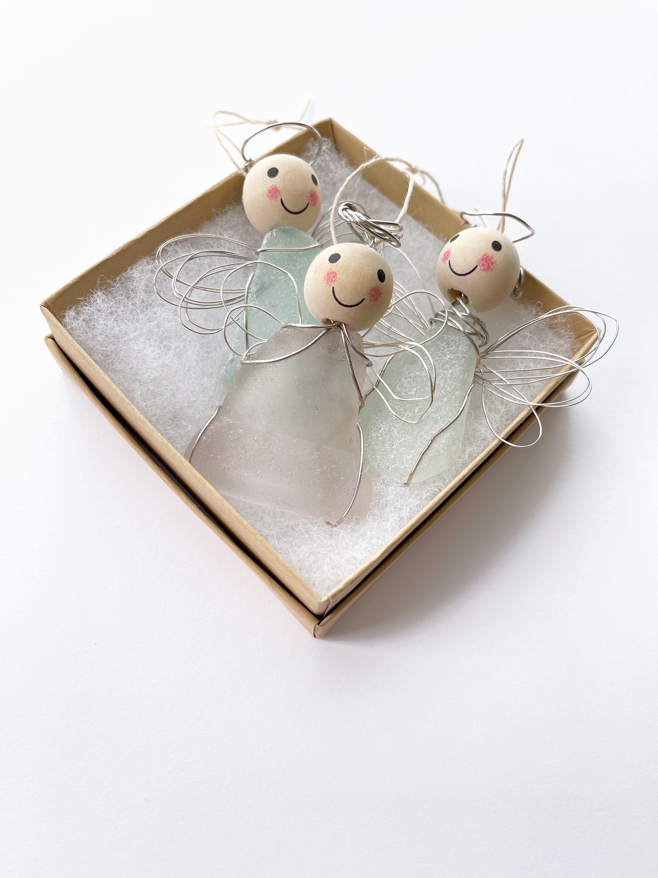 Sea Glass Angel Angel Ornament Handmade Angel - Etsy