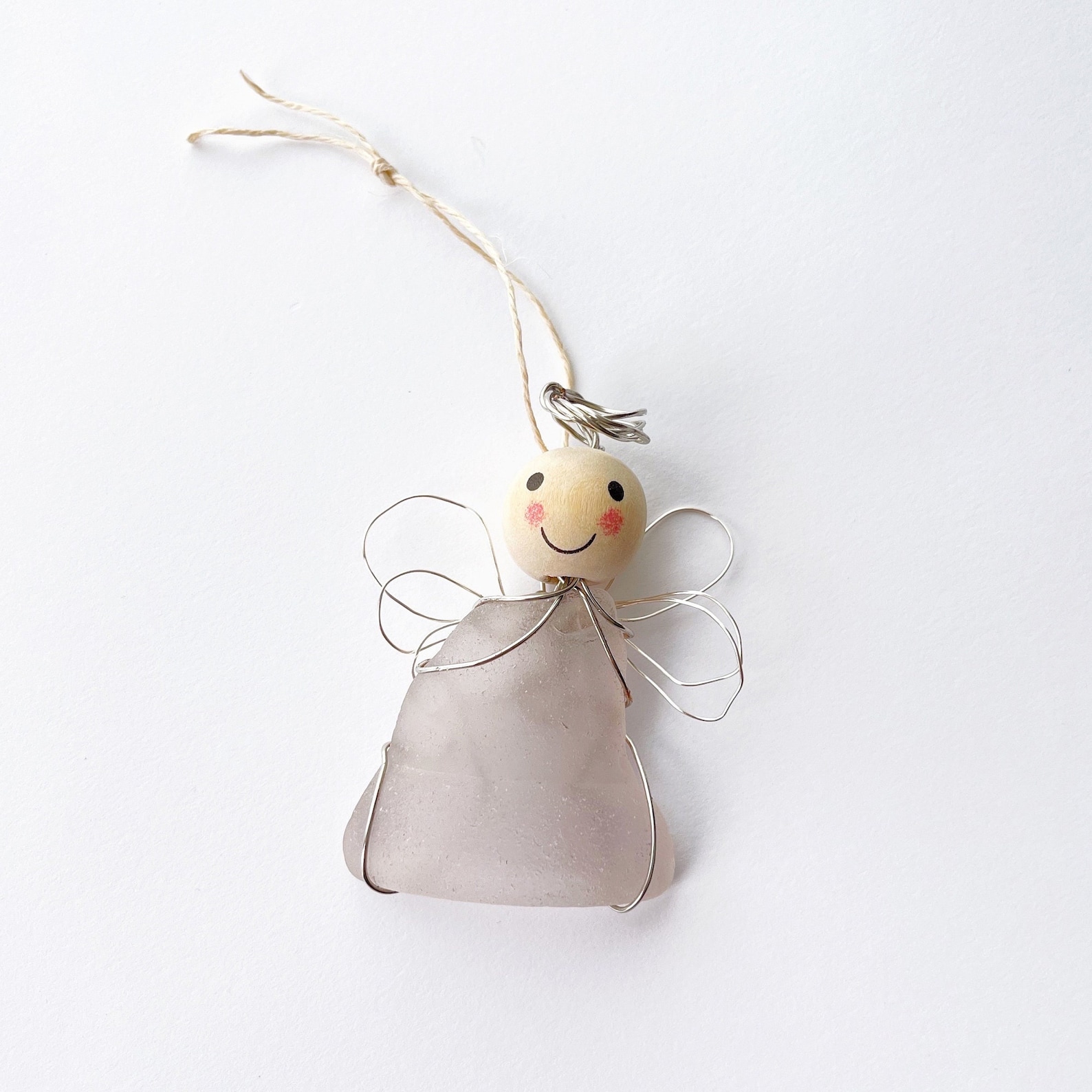 Sea Glass Angel Angel Ornament Handmade Angel - Etsy