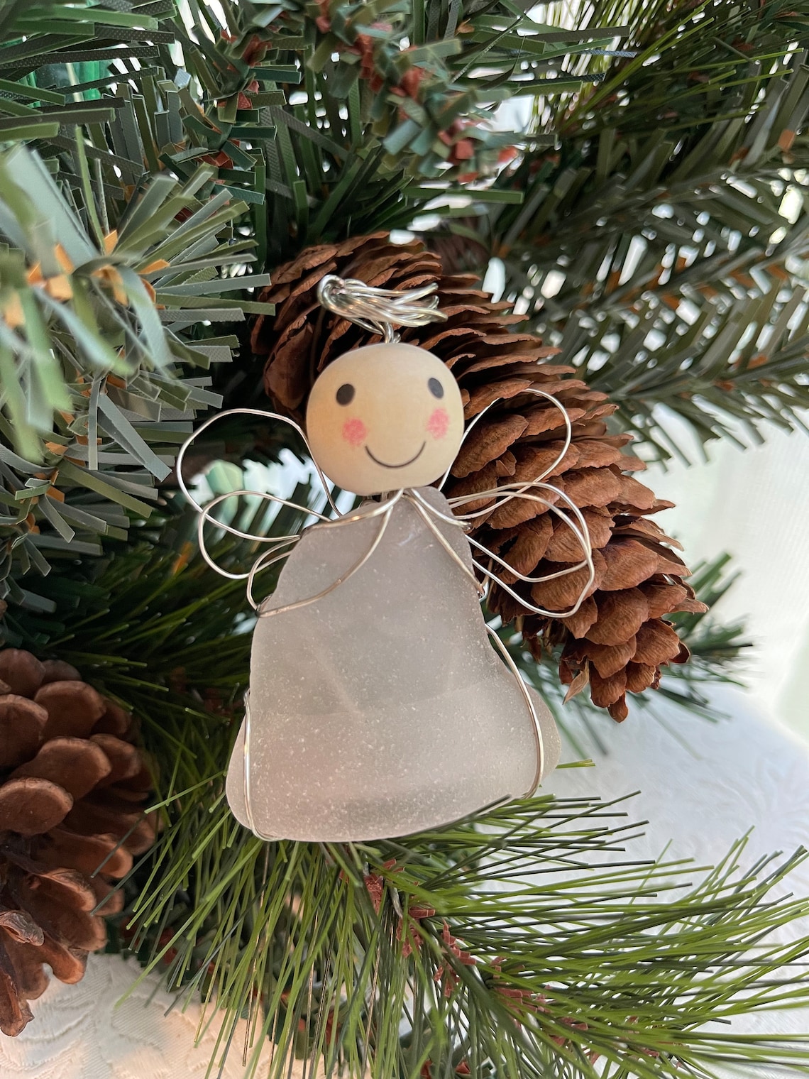 Sea Glass Angel Angel Ornament Handmade Angel - Etsy