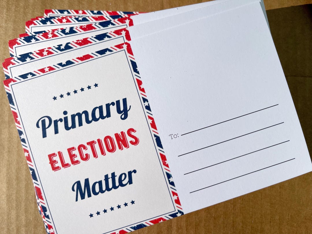 Primary Election Postcards to Votets - Blank Back | Postcards for ...