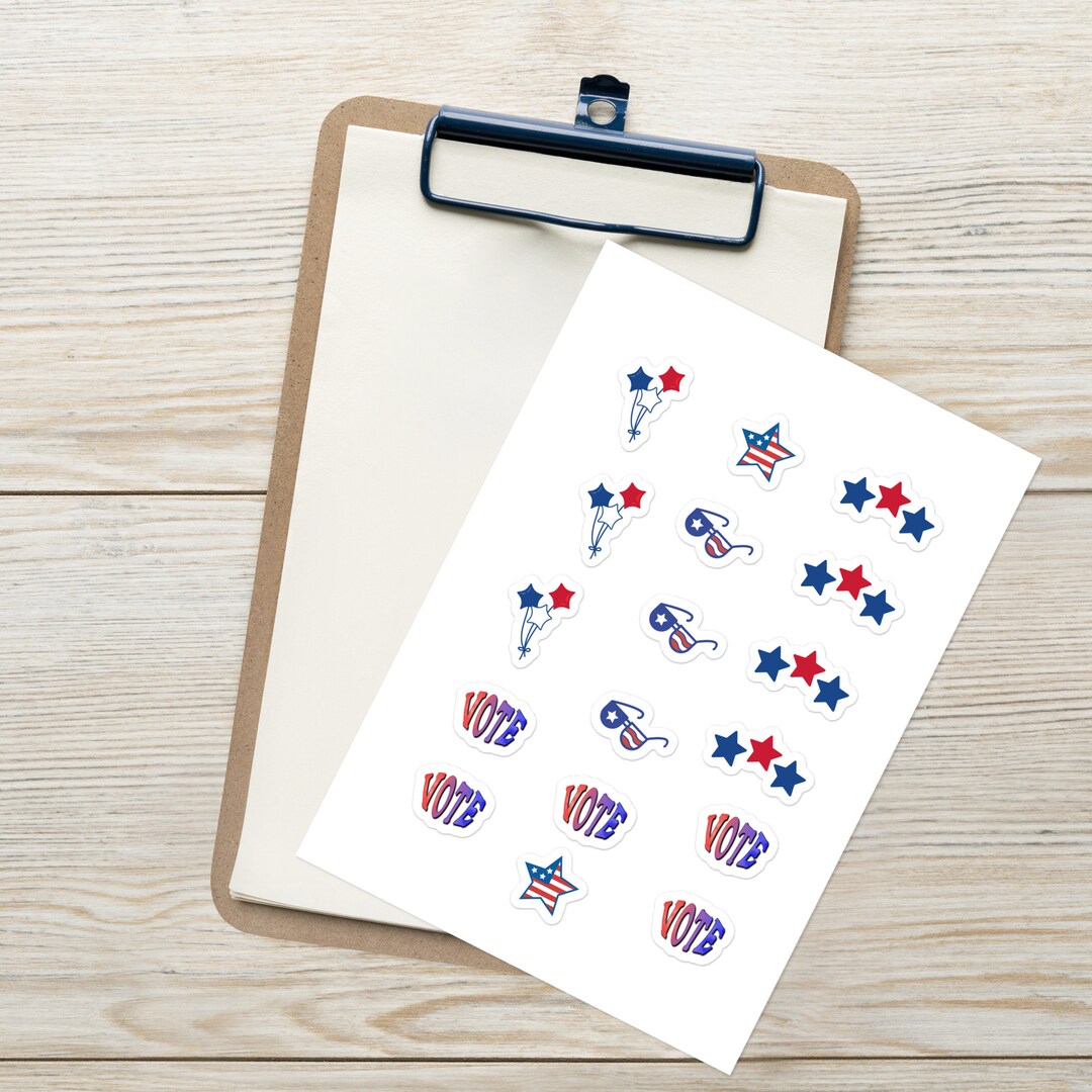 Vote Sticker Sheet | Stars and Stripes Stickers | Patriotic Stickers - Etsy