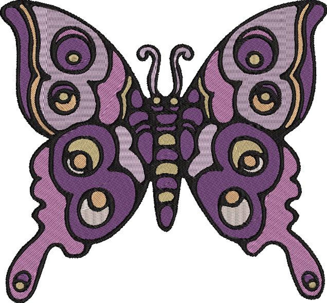 Colorful Butterfly Sewing Machine Embroidery Design (digital Download ...