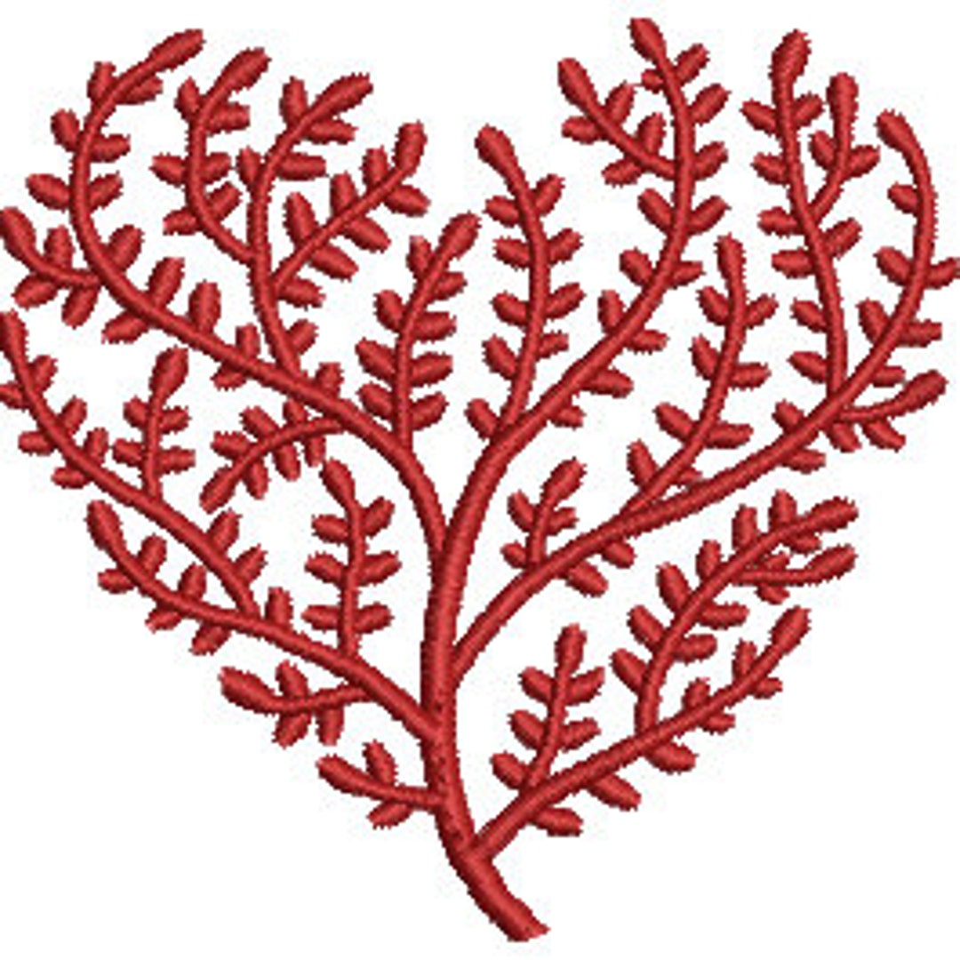 Heart Bush Tree - Machine Embroidery Design File Instant Download for ...