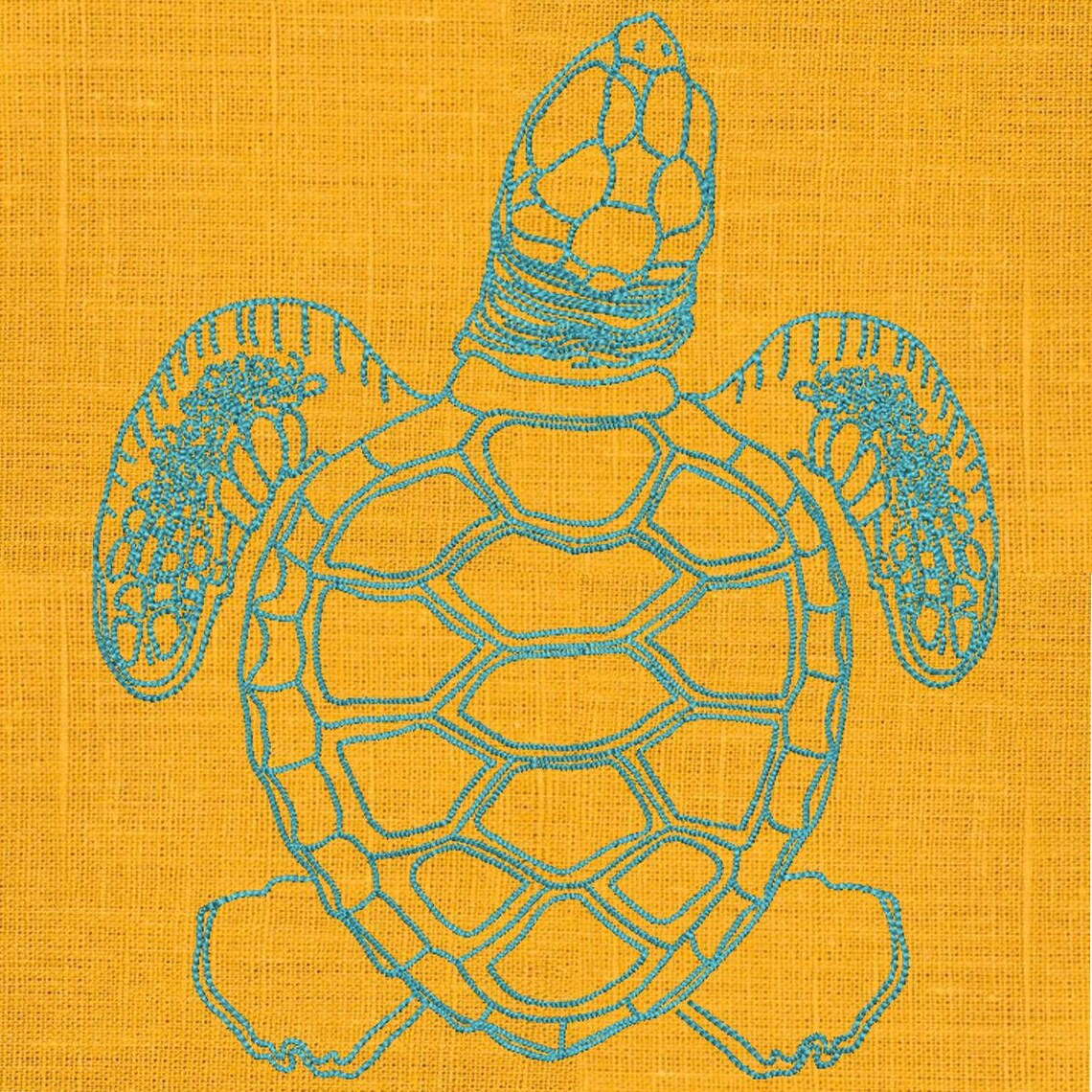 Baby Florida Loggerhead Sea Turtle Digital Sewing Machine Embroidery ...