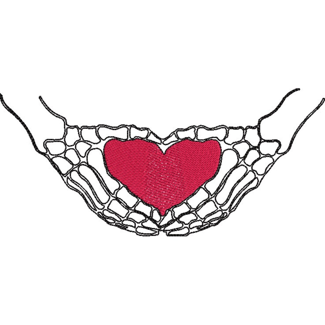 Skeleton Boney Mojo Romantic Skeleton Heart and Hands Size Medium ...